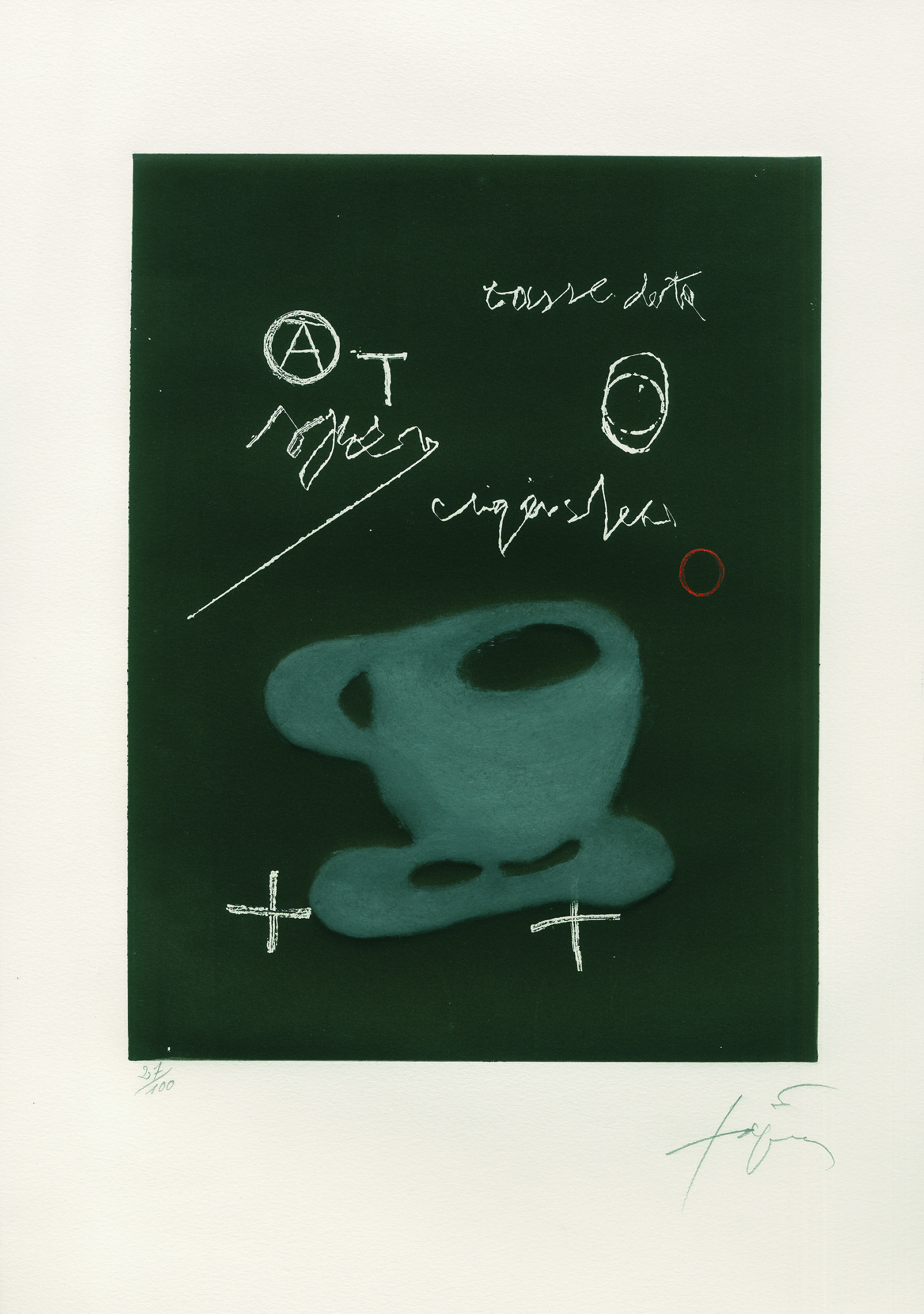 "Tasse", gravure d'Antoni Tàpies - Galerie Murmure